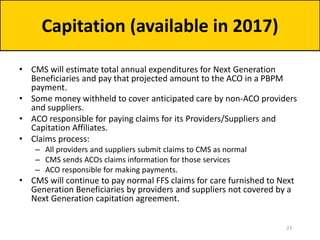 Open Door Forum: Next Generation ACO Model - Financial Methodology and ...