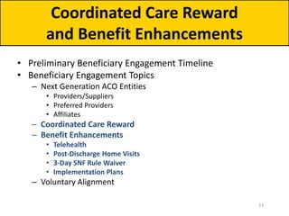 Open Door Forum: Next Generation ACO Model - Benefit Enhancements ...