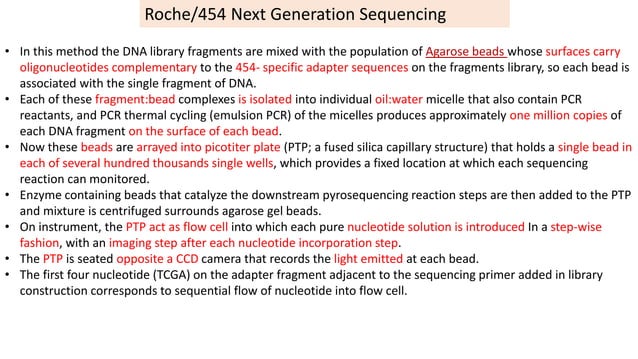 Roche Pyrosequencing 454 ; Next generation DNA Sequencing | PPTX ...