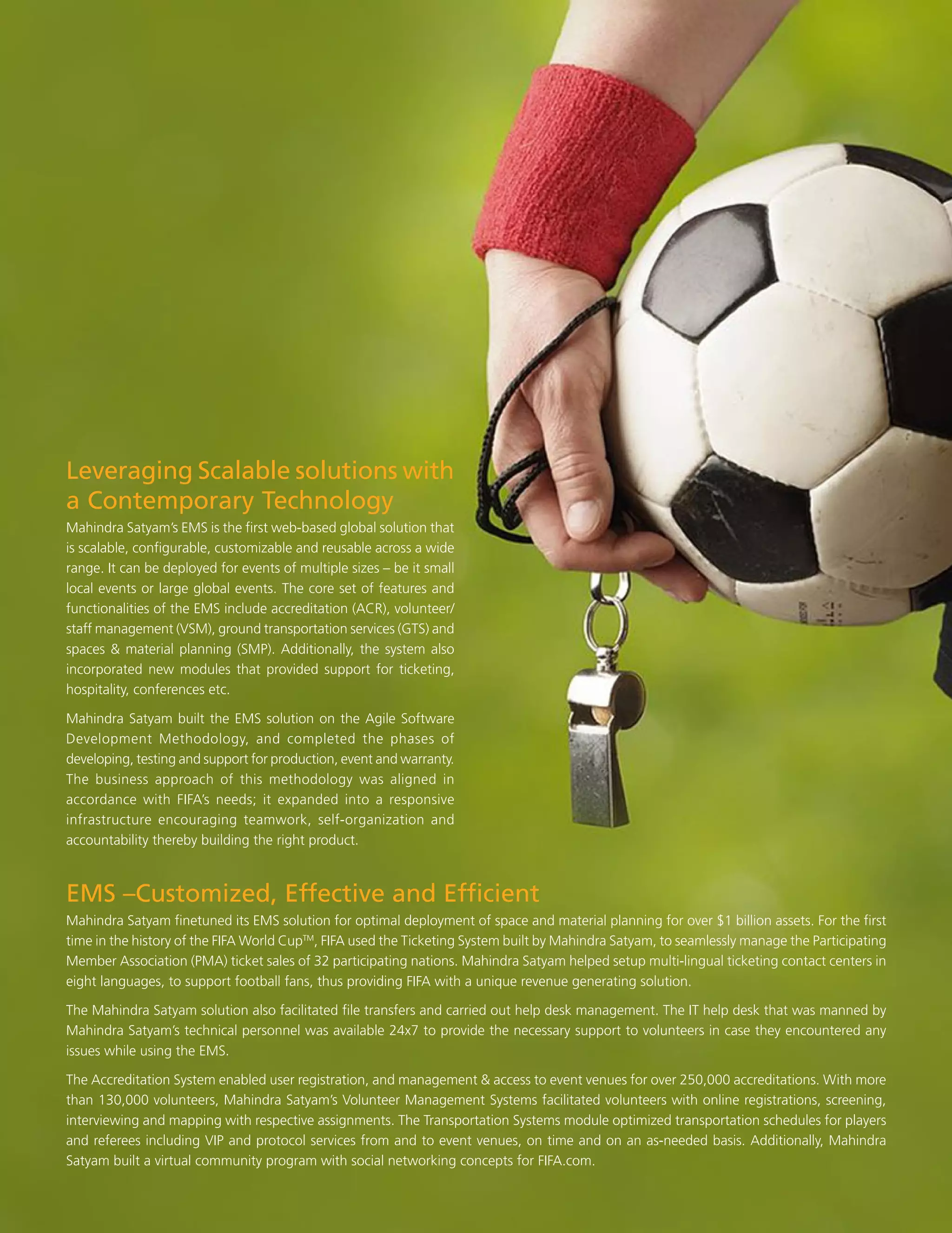 Delivering FIFA’s Next Generation Solution Platform for the 2010 FIFA ...