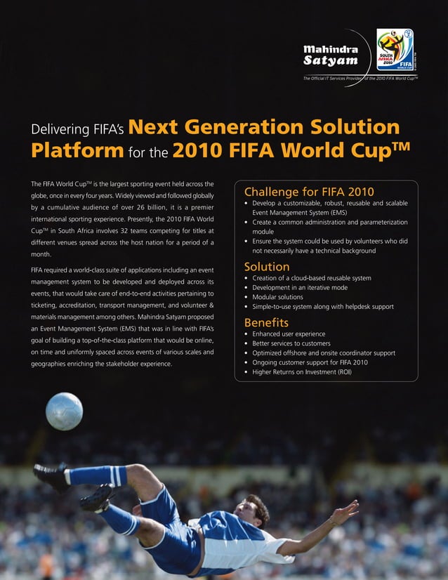 Delivering FIFA’s Next Generation Solution Platform for the 2010 FIFA ...