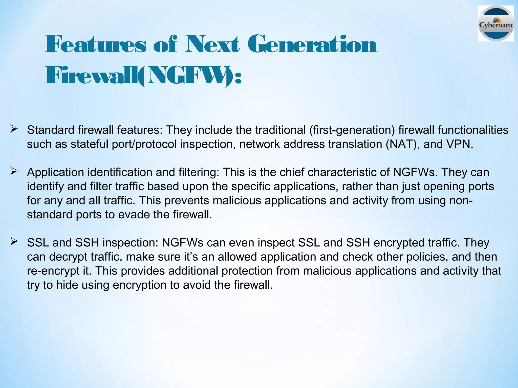Next generation firewall(ngfw)feature and benefits | PPT