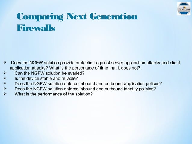 Next generation firewall(ngfw)feature and benefits | PPT