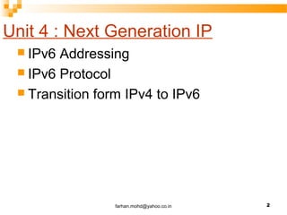 Next generation ip | PPT | Computer Networking | Computing