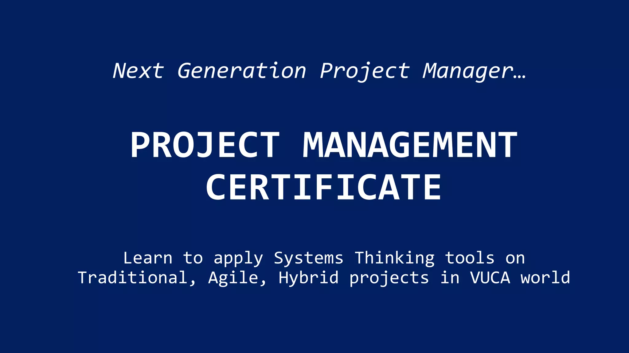 Next Gen Project Manager | PPT | Free Download