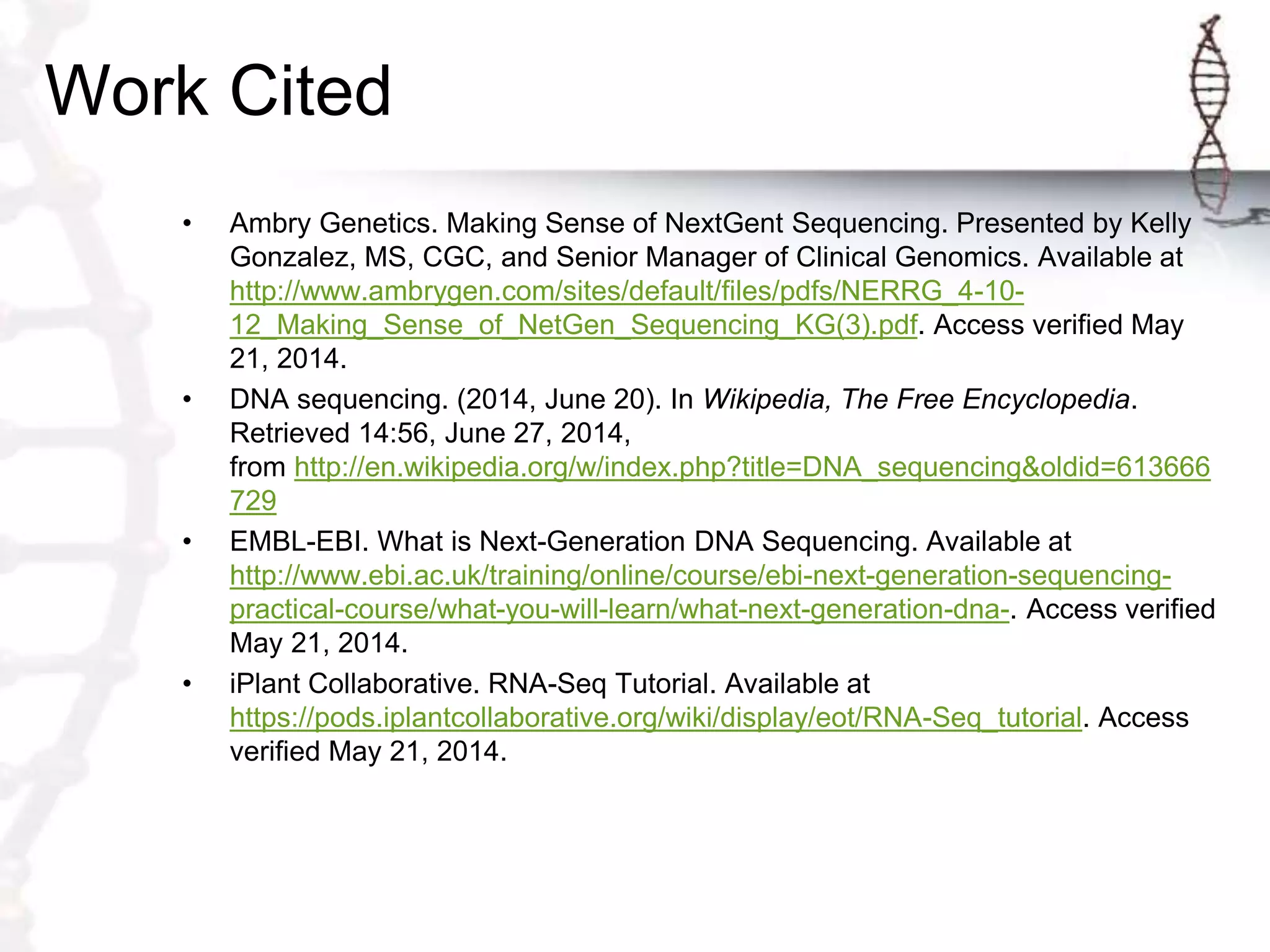 Next Generation Sequencing - the basics | PPTX