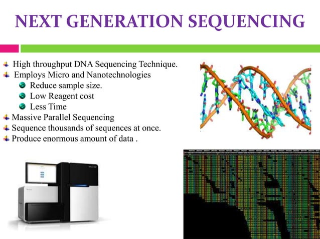 Next generation sequencing | PPTX | Chemistry | Science