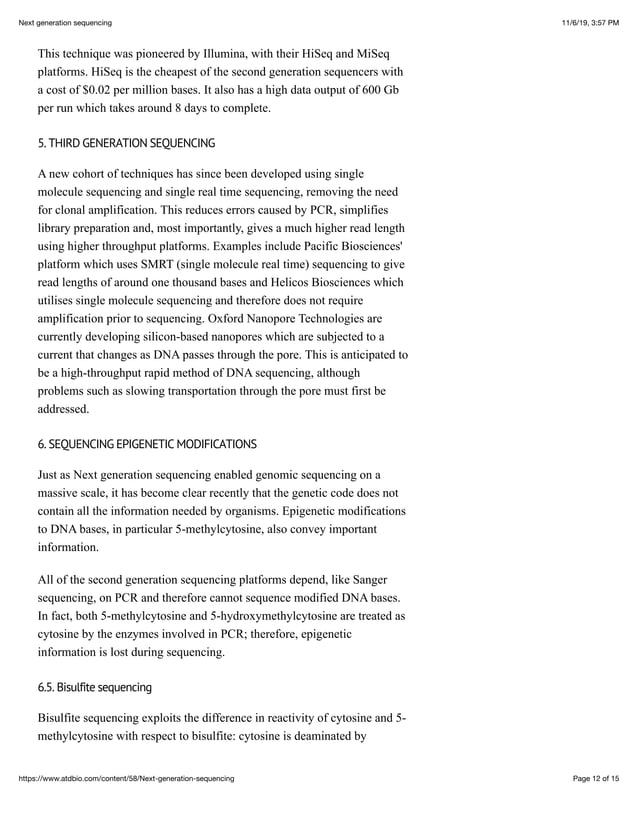 Next generation sequencing | PDF