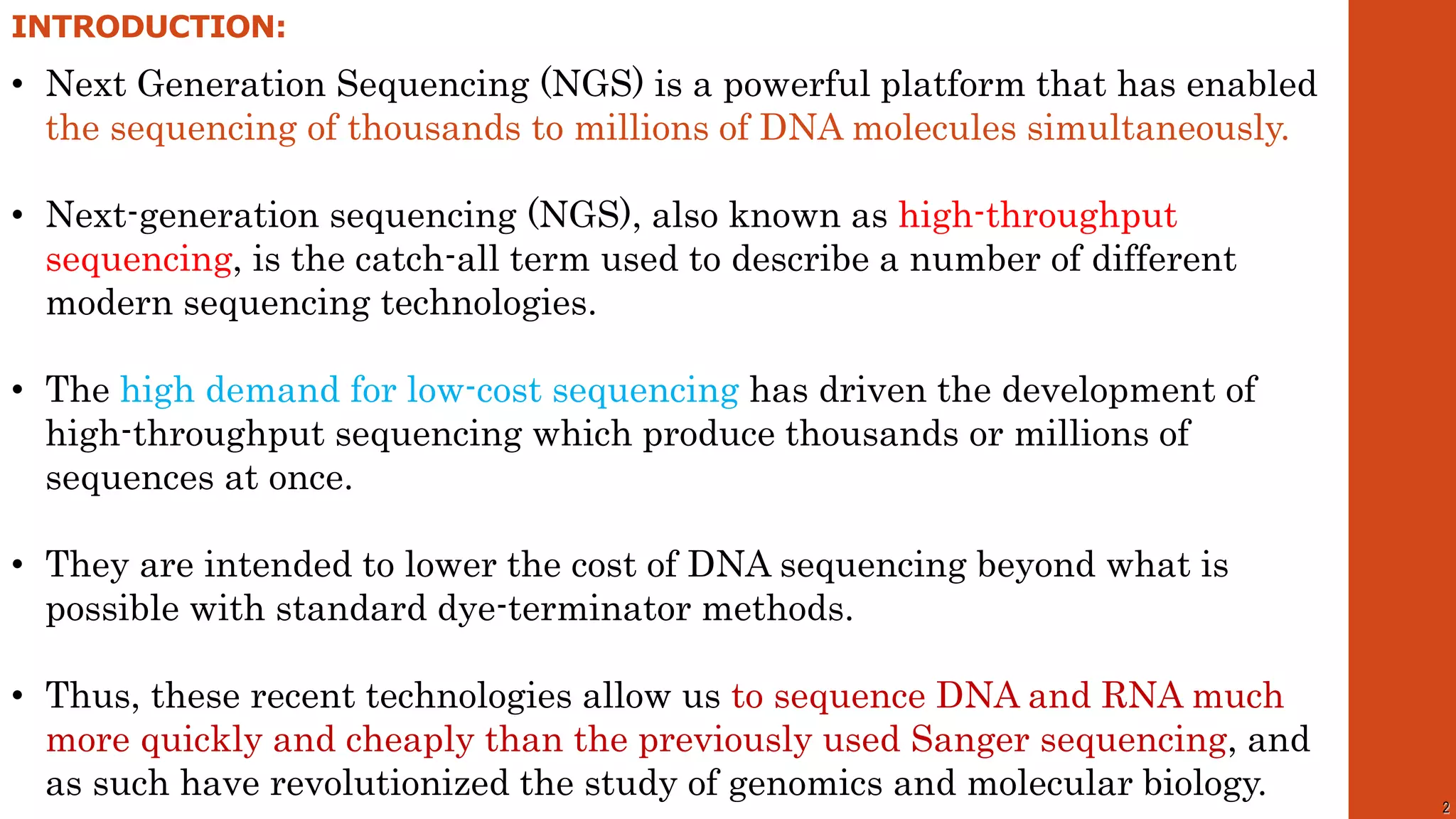 Next generation sequencing | PPTX