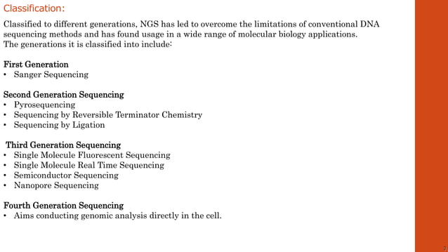 Next generation sequencing | PPTX