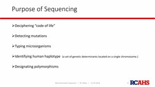 Next generation sequencing by Muhammad Abbas | PPT