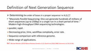 Next generation sequencing by Muhammad Abbas | PPT