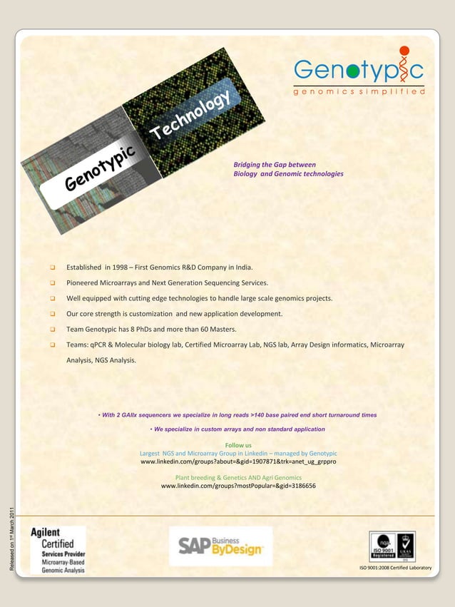 Next Generation Sequencing And Microarray Genotypic Technology Pdf