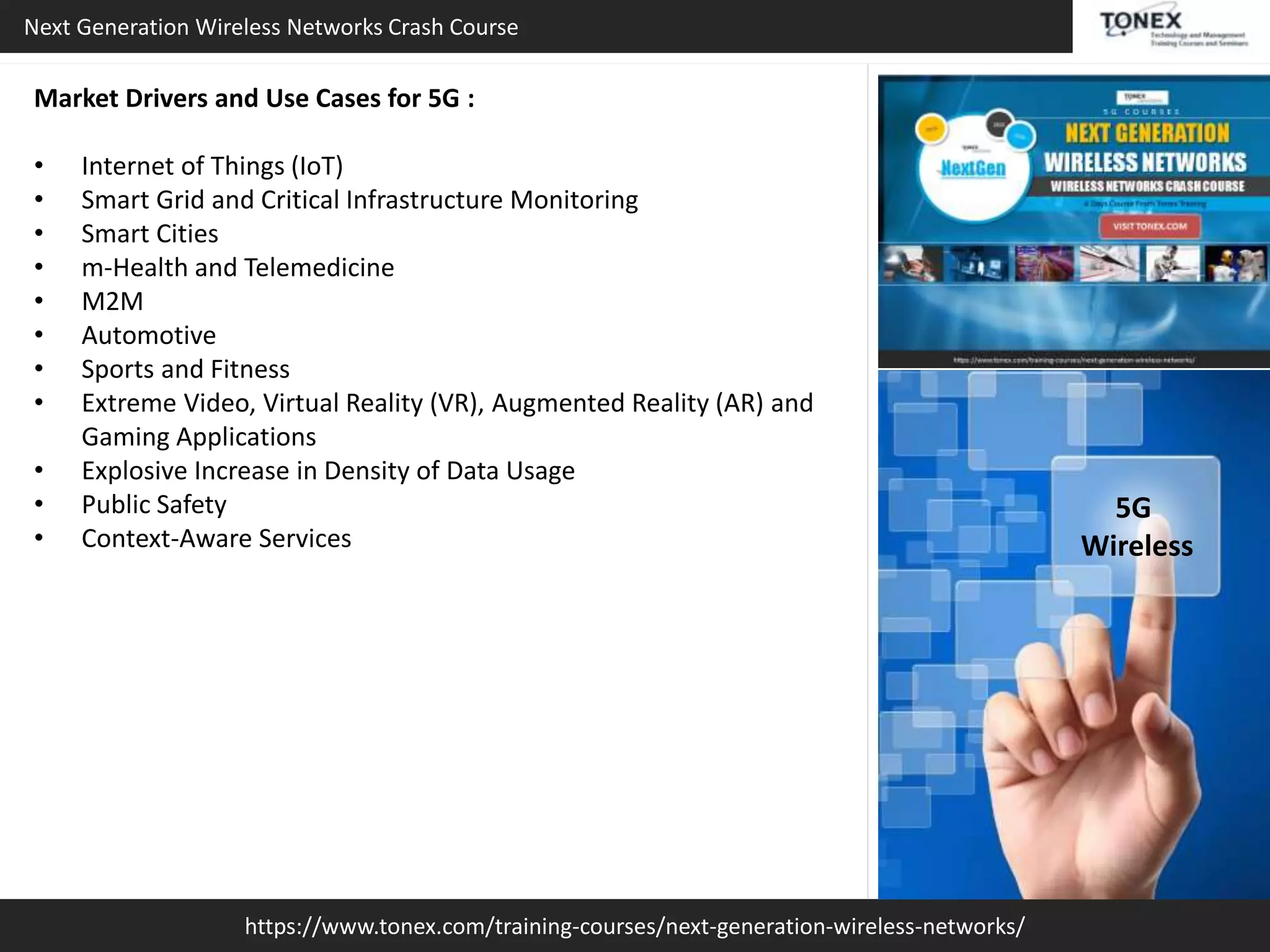 Next generation wireless networks crash course : Tonex Training | PPTX