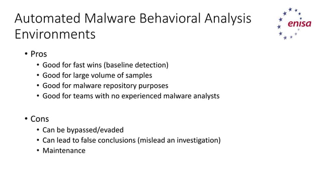 Building next gen malware behavioural analysis environment | PPT