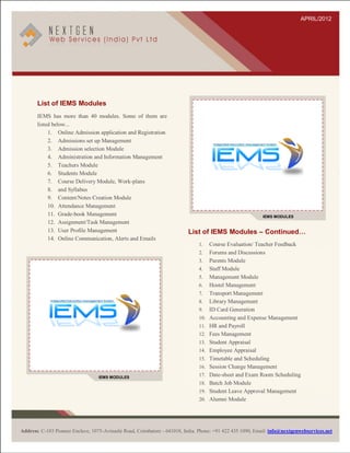 NextGen Newsletter - April 2012 | PDF