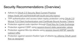 NextGenPSD2 OAuth SCA Mode Security Recommendations | PPT