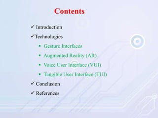 Next generation User interfaces | PPT