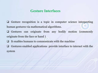 Next generation User interfaces | PPT