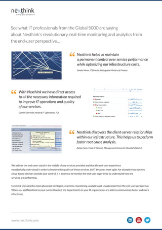 Nexthink-See your infrastructure as never before!! | PDF