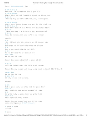 Next in line chords by after image @ ultimate guitar | PDF | Music ...