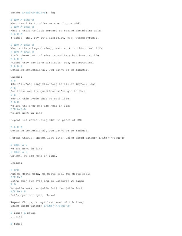 Next in line chords by after image @ ultimate guitar