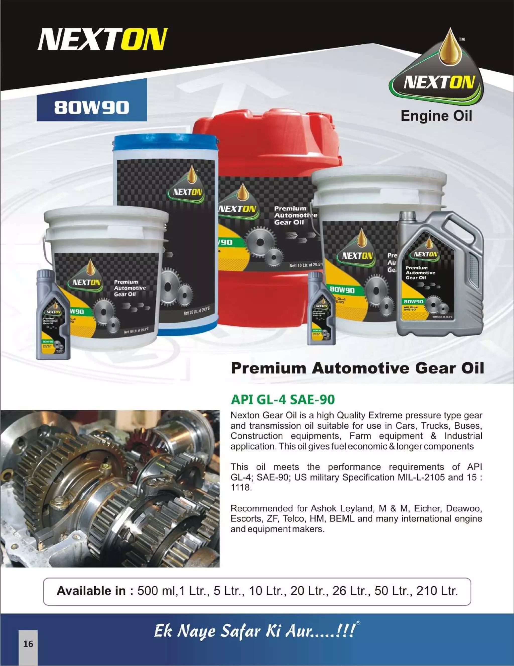 Nexton Lubricants, Surat, Engine Lubricants | PDF