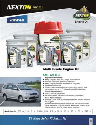 Nexton Lubricants, Surat, Engine Lubricants | PDF