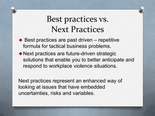 Next practices 7 steps to moving your organization beyond the status ...