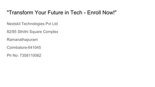 Nextskill Technologies Pvt Ltd - Success Stories | PPTX