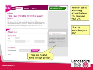 National Careers Service CV builder | PPT