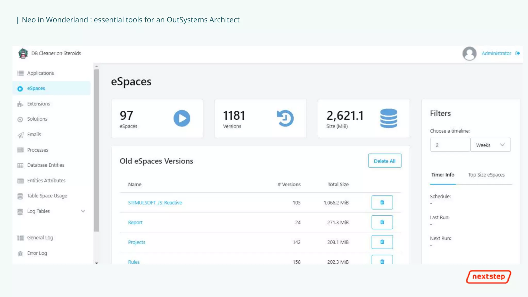 Neo in Wonderland: Essential Tools for an Outsystems Architect | PPT