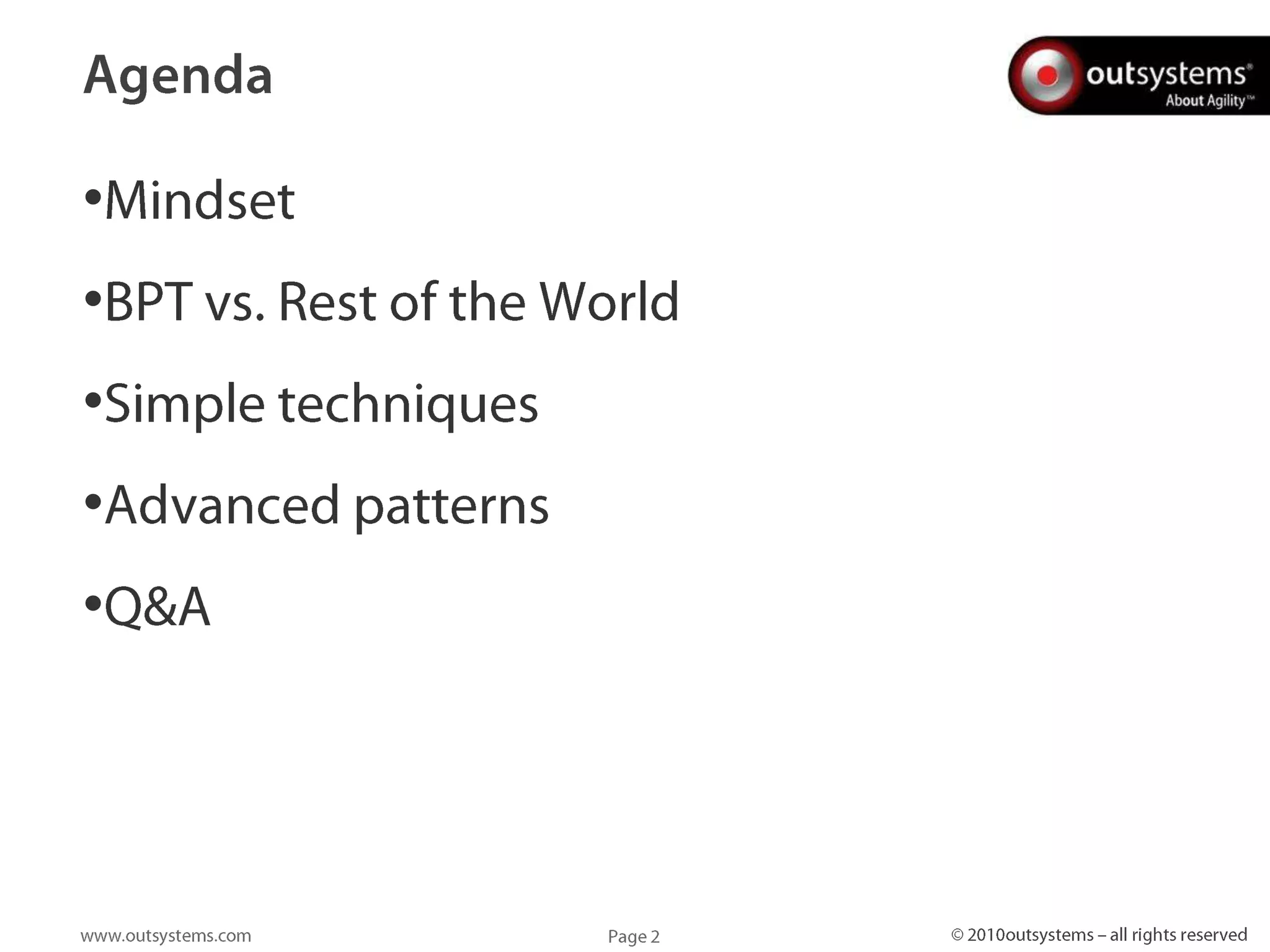 BPM Patterns & Best Practices with OutSystems BPT | PPT