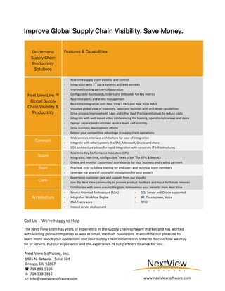 Next View Live - Product Description | PDF