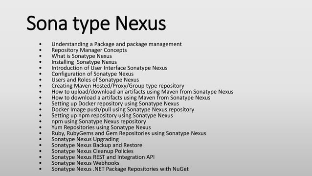 Introduction to the Nexus tool for DevOps | PPTX | Operating Systems ...