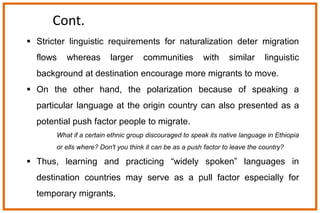 Migration and language | PPTX