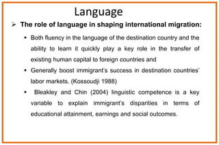 Migration and language | PPTX