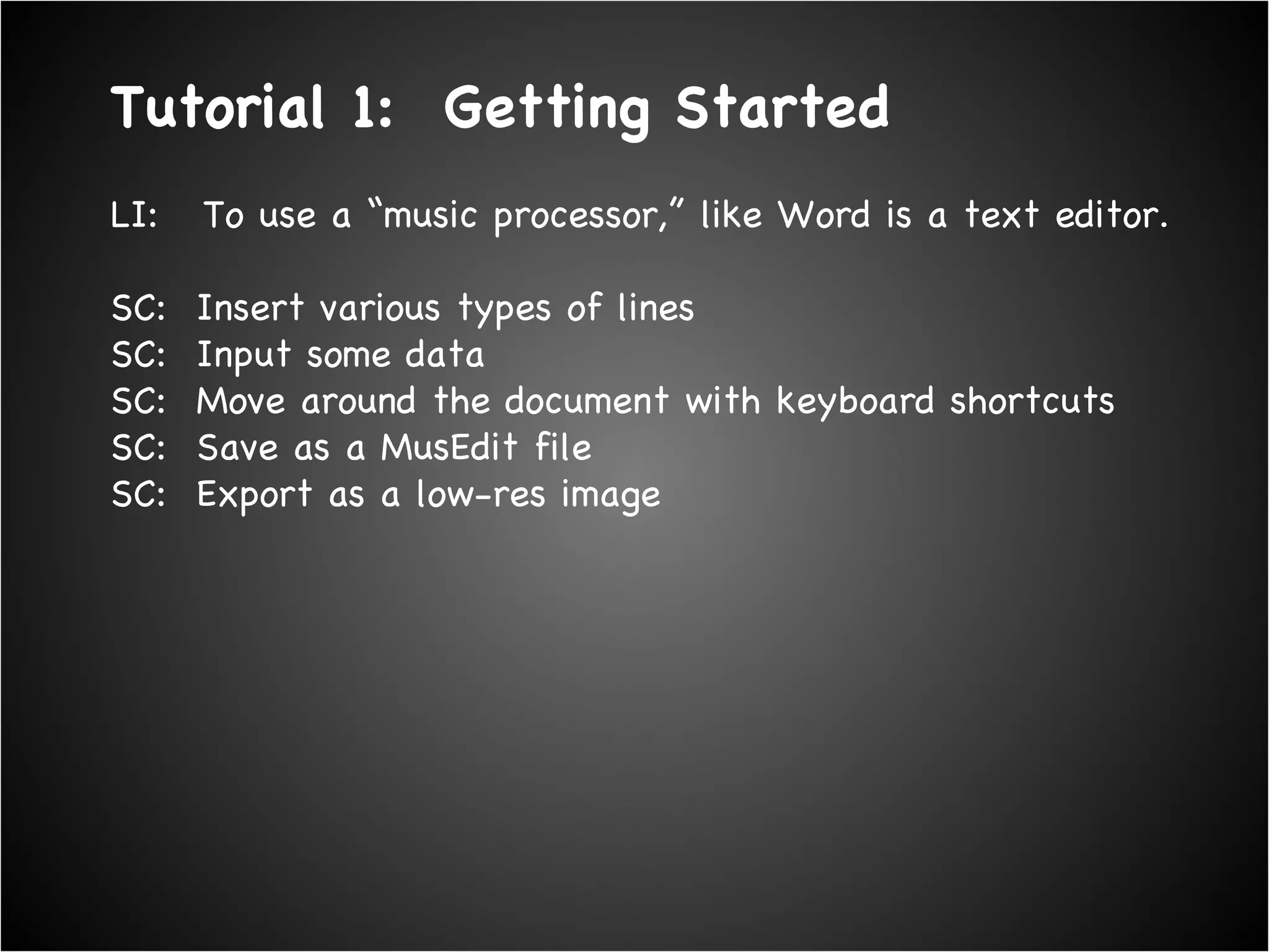 MusEdit Tutorials 2010 | PPT