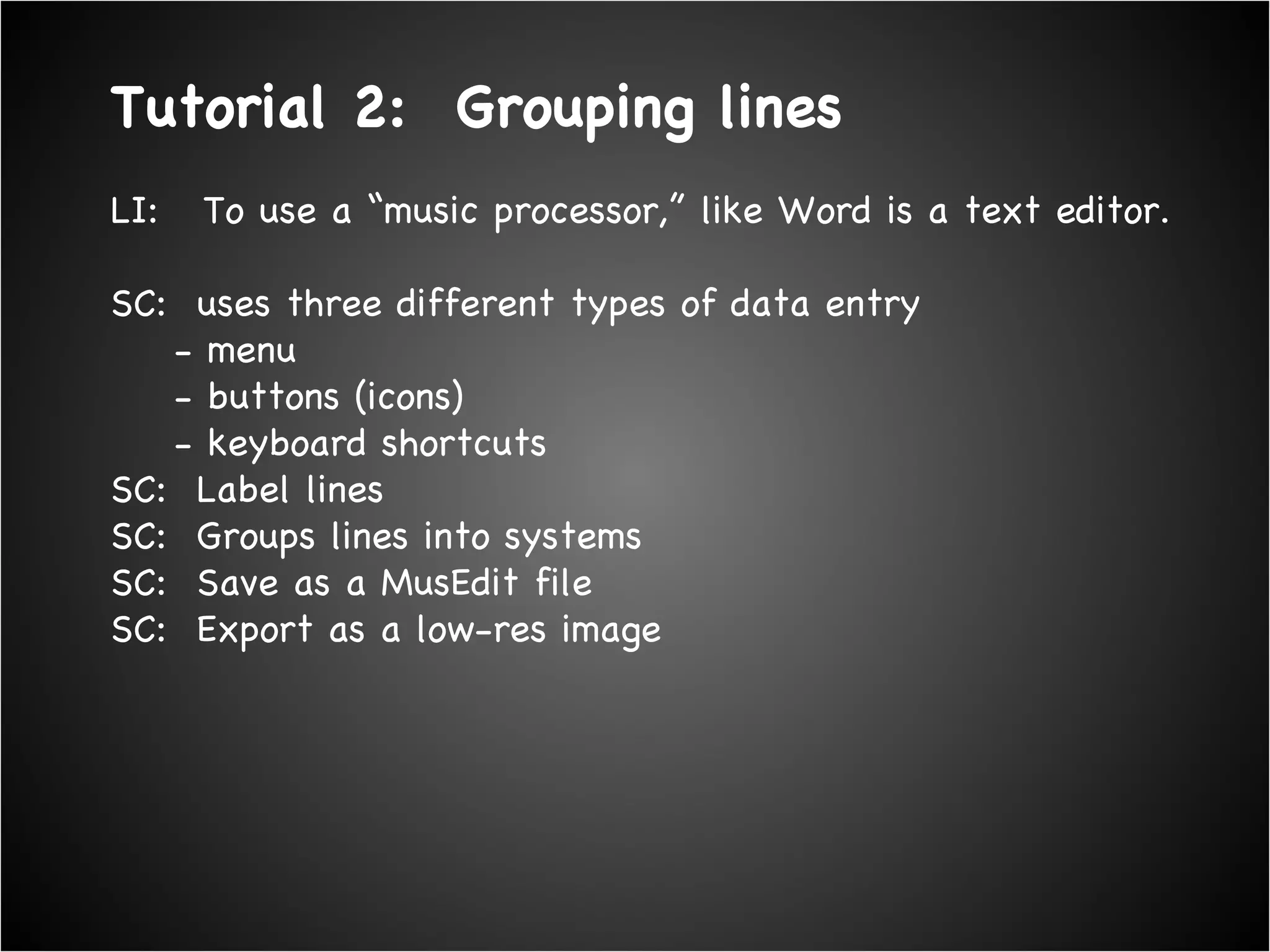 MusEdit Tutorials 2010 | PPT