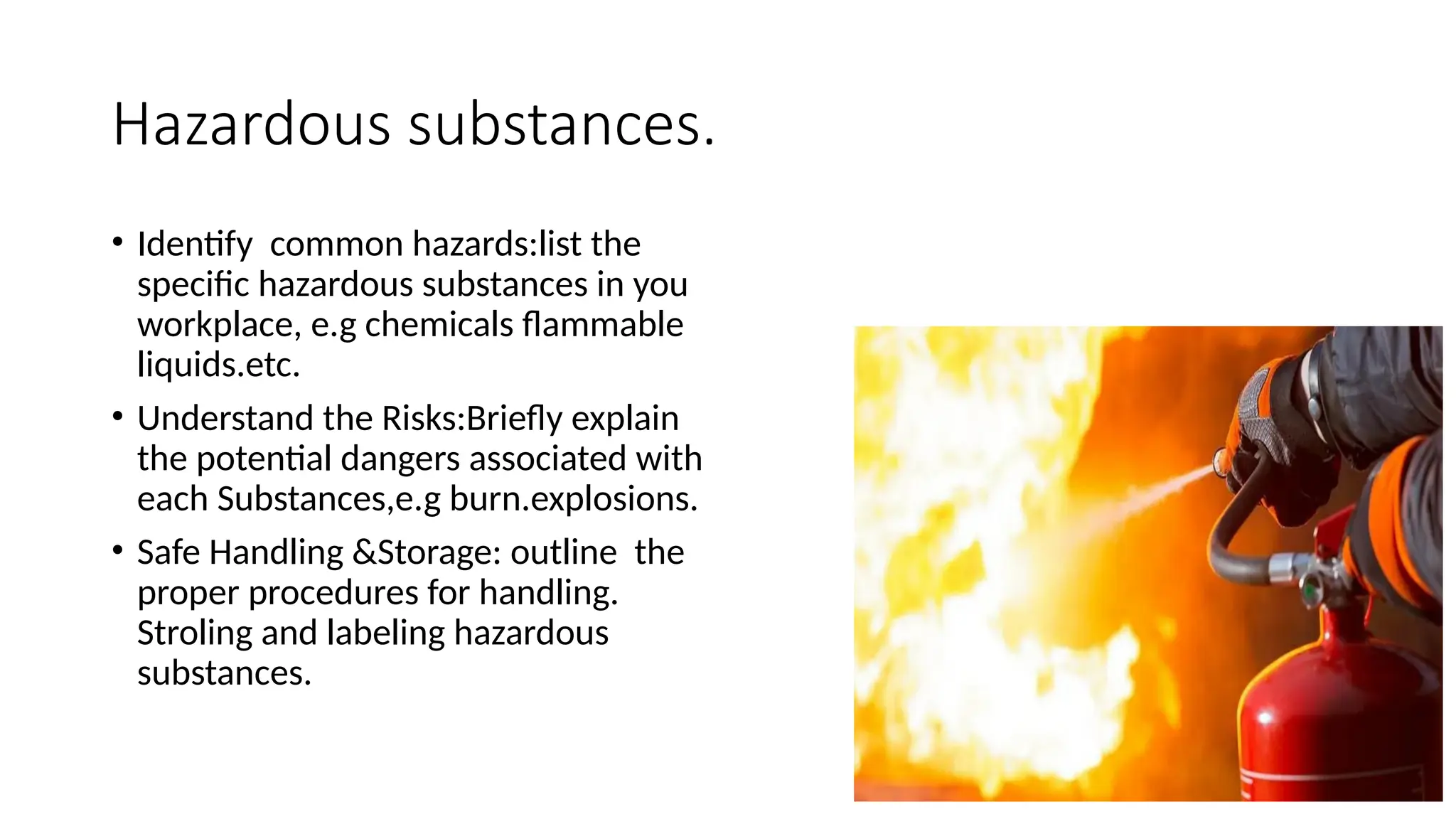 Hazardous Substance. The fore exit ang safety procedure.pptx