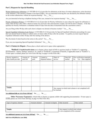 NF Arbitration Request Form | PDF