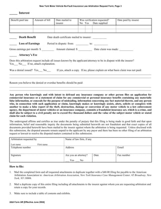 NF Arbitration Request Form | PDF