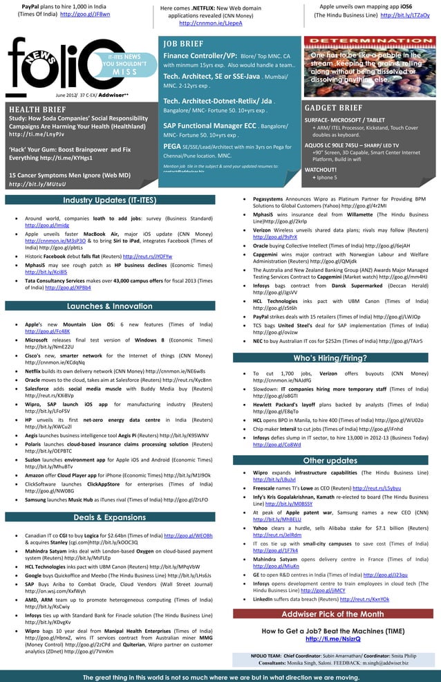 Newsfolio June 12 | PDF