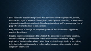 necrotizing soft tissue infection vs cellulitis | PPTX