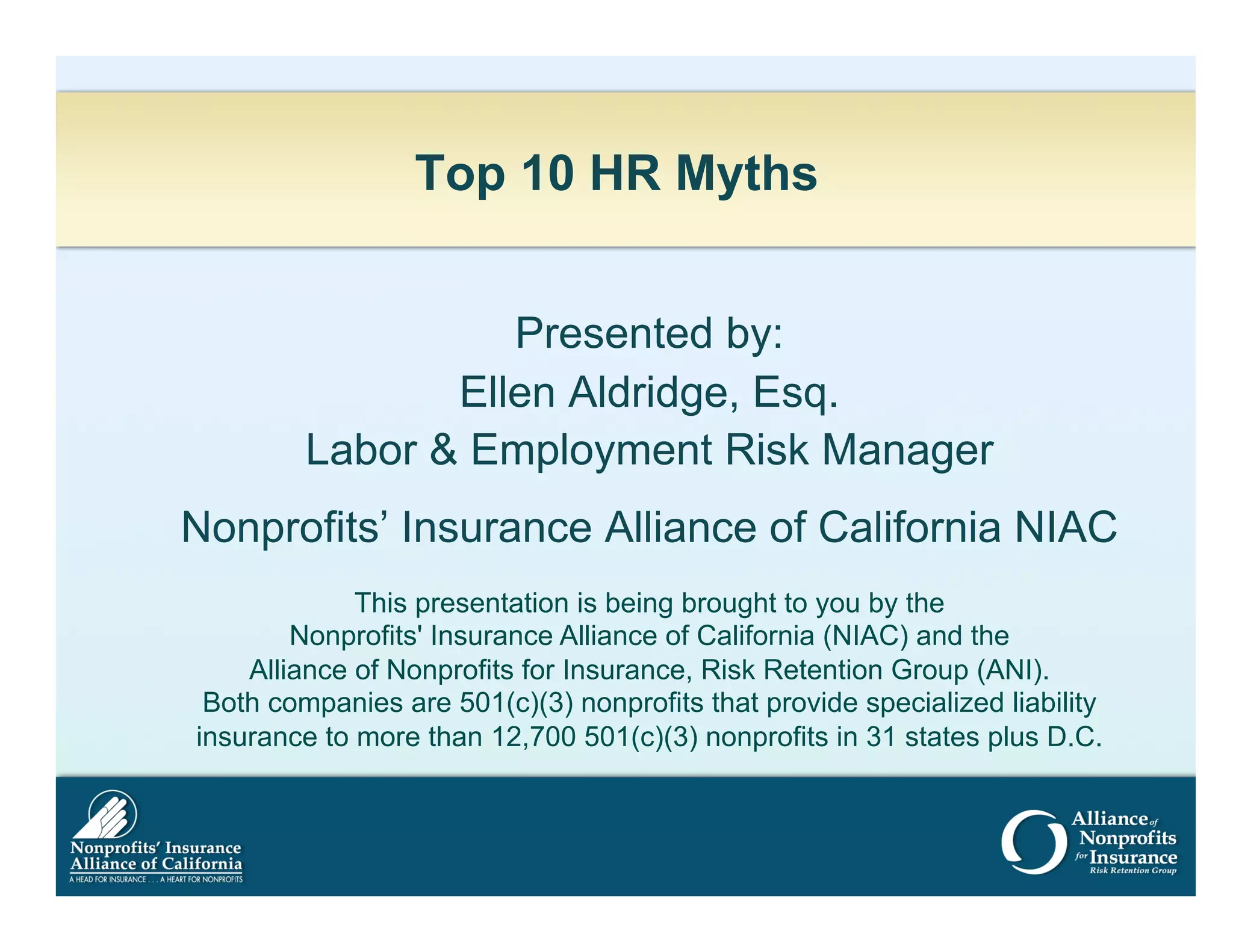 Top 10 Employment Law Myths | PDF