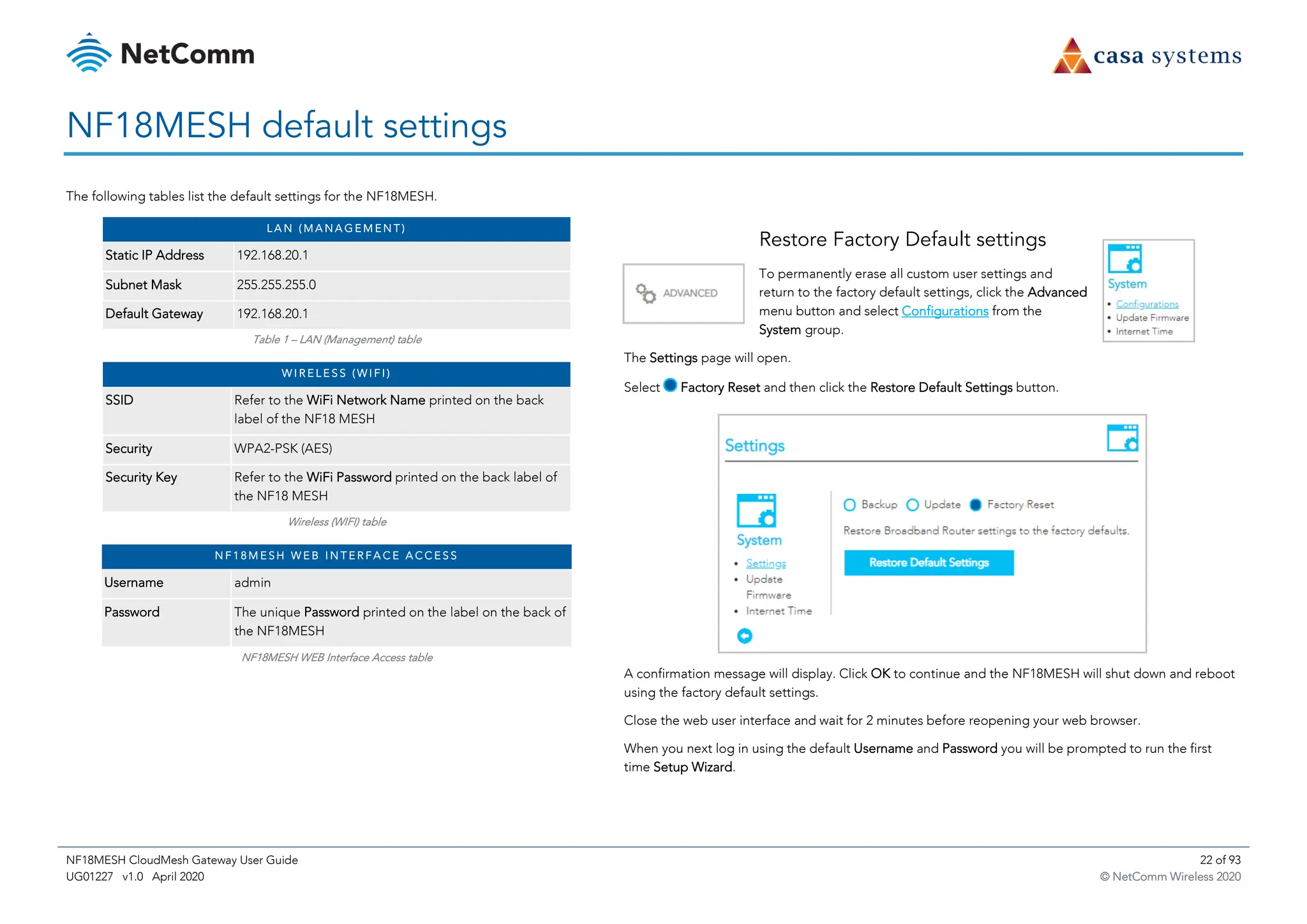 NF18MESH-User-Guide for Netcomm WIFI Router | PDF