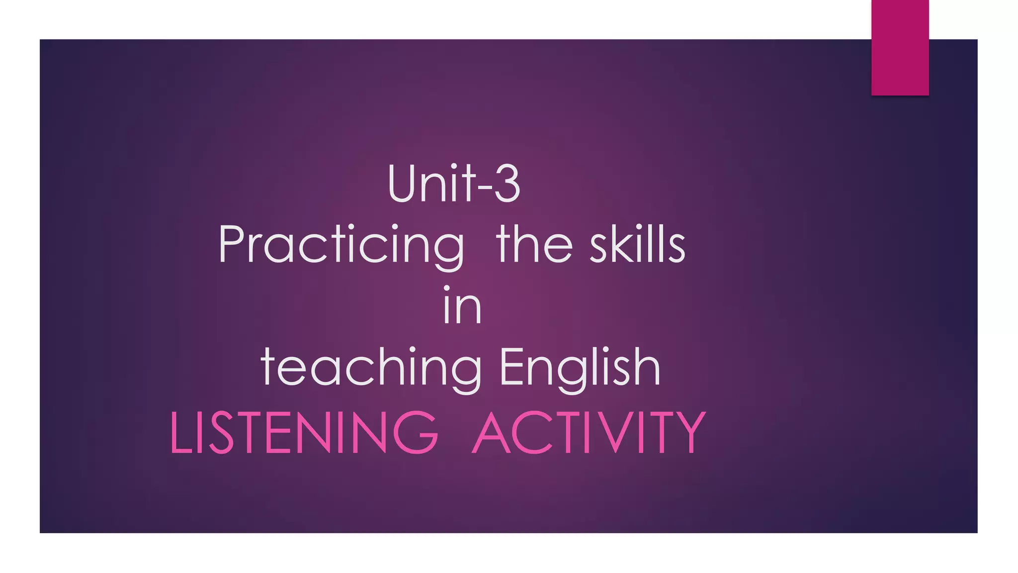 LISTENING ACTIVITY | PDF