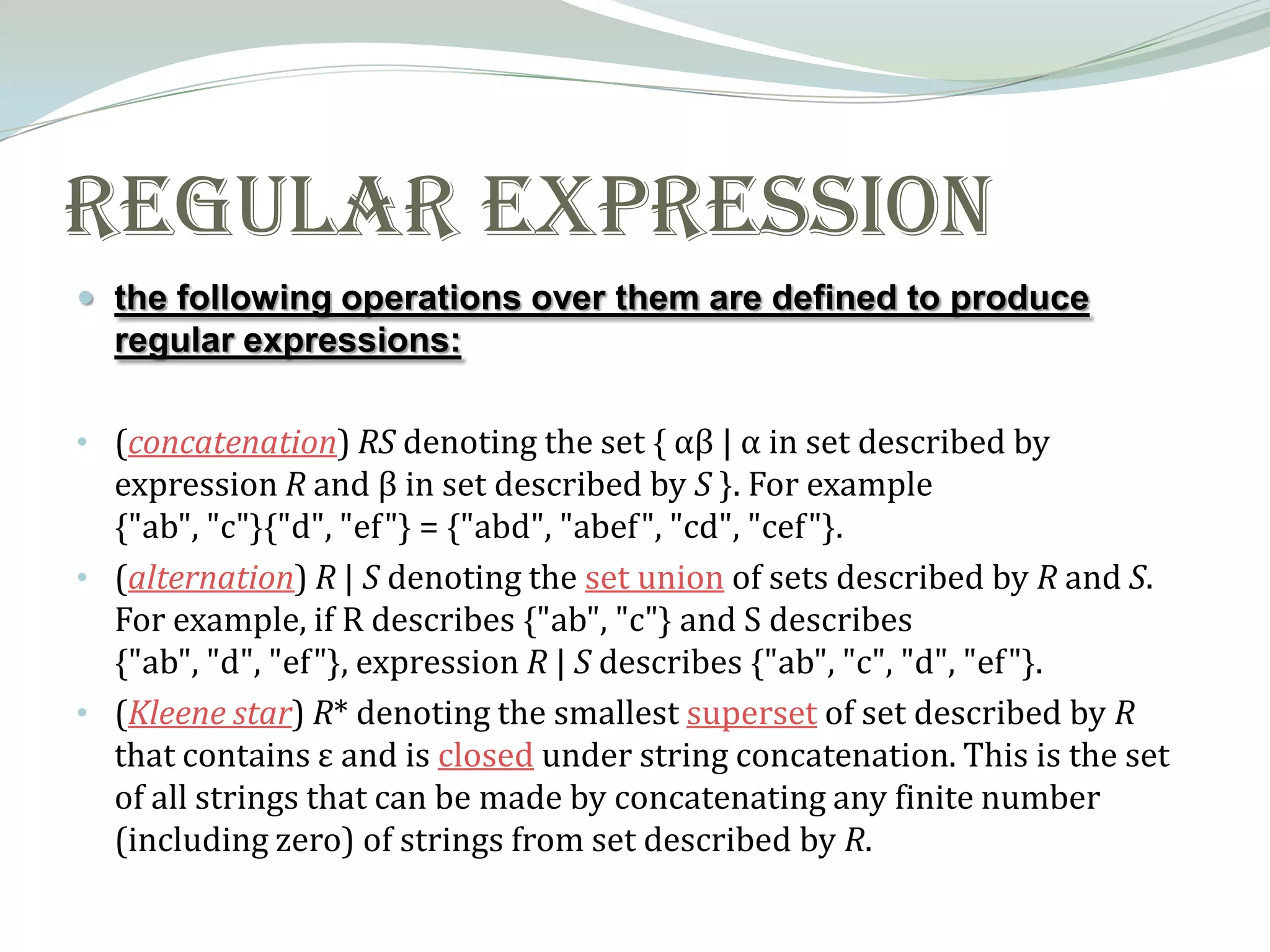 REGULAR EXPRESSION TO N.F.A | PPTX