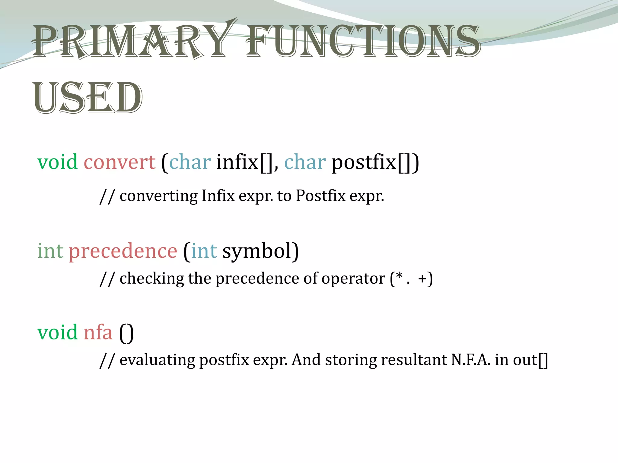 REGULAR EXPRESSION TO N.F.A | PPTX