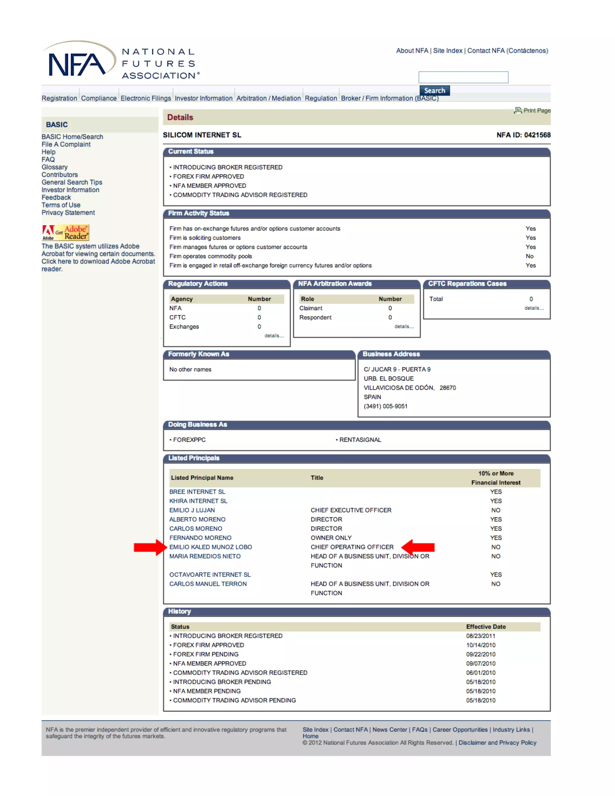 NFA: BASIC Records, as of Nov 2012 | PDF